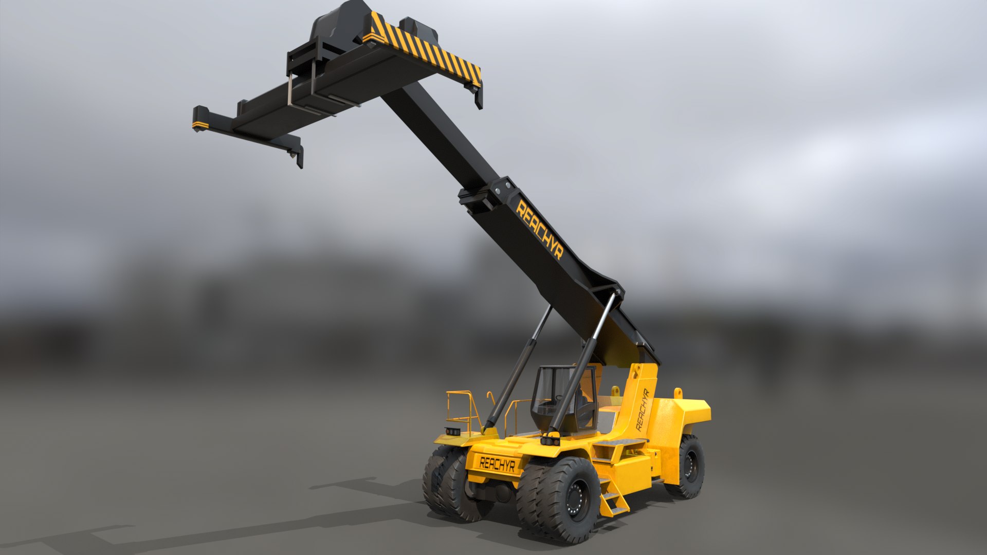 3D Reach Stacker - TurboSquid 2240073