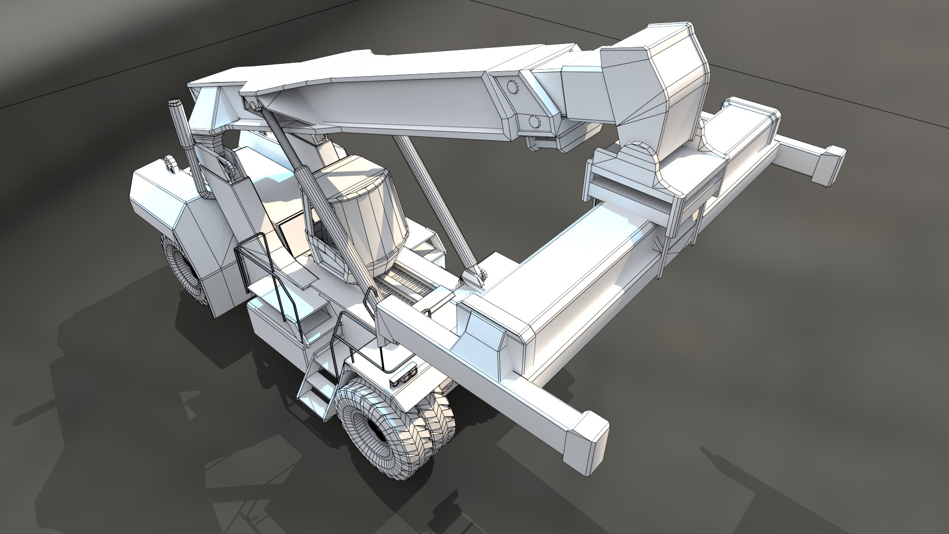 3D Reach Stacker - TurboSquid 2240073