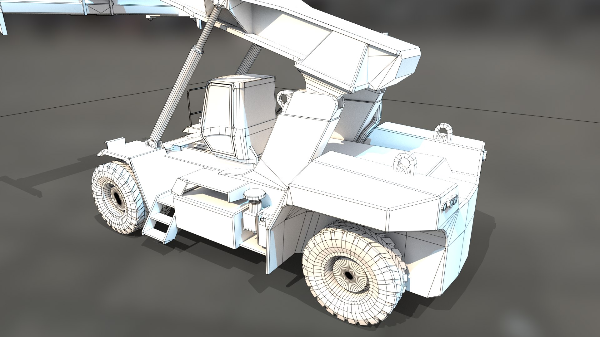 3D Reach Stacker - TurboSquid 2240073