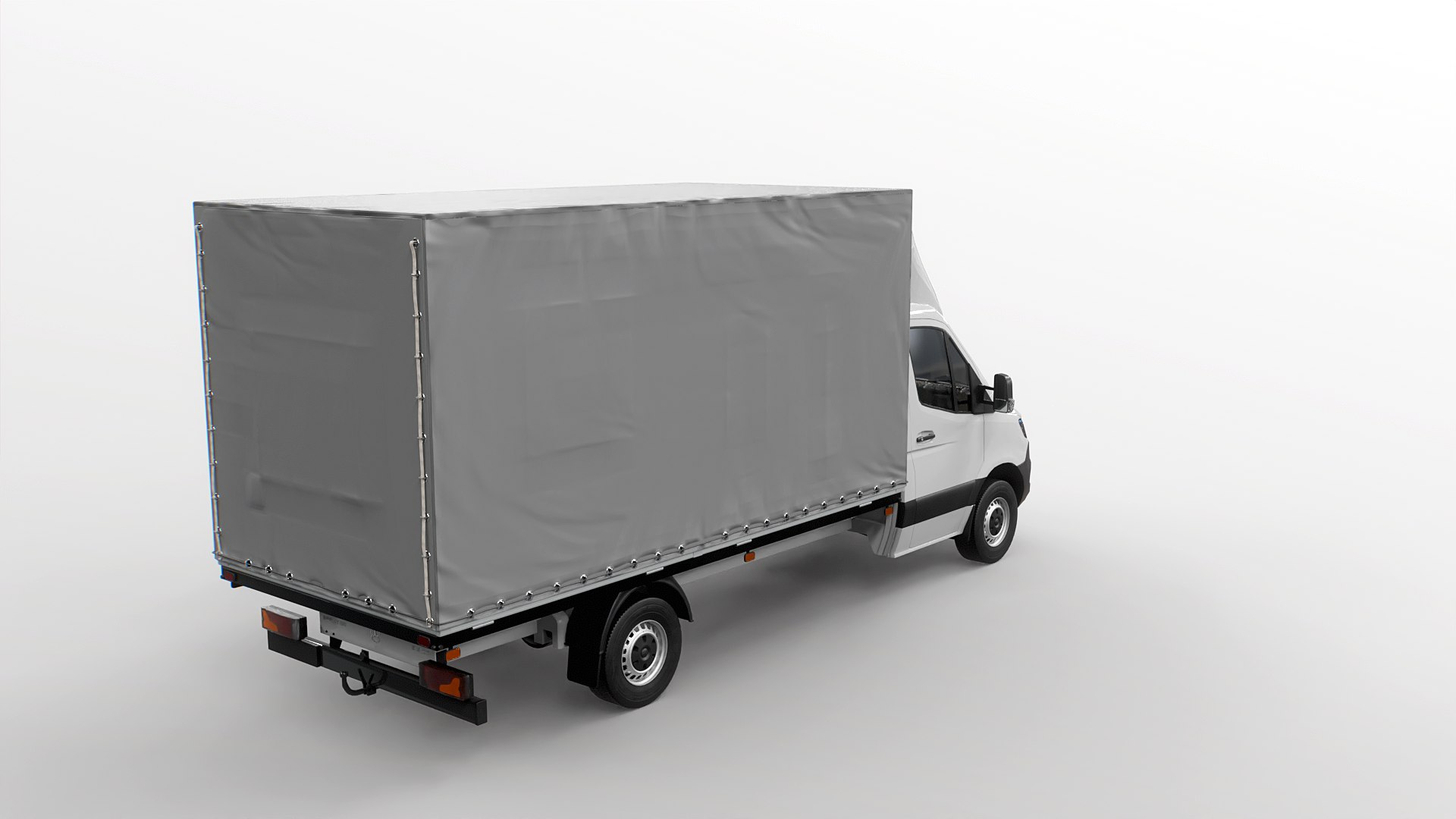3D Mercedes Sprinter Curtain Side Tautliner Van 3D Model PBR Textures ...