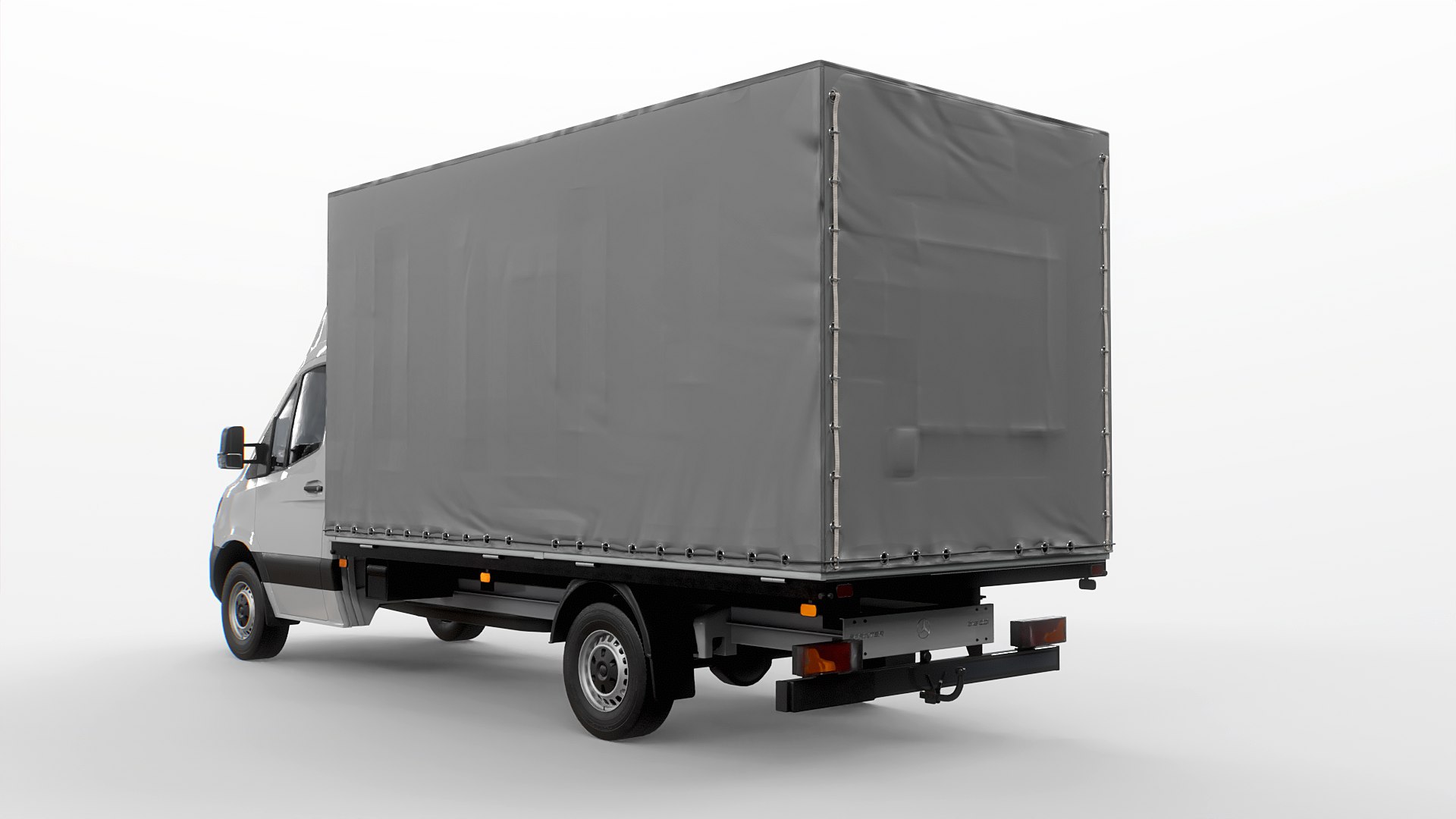 3D Mercedes Sprinter Curtain Side Tautliner Van 3D Model PBR Textures ...