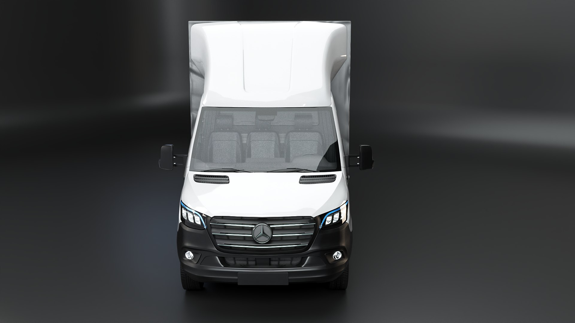 3D Mercedes Sprinter Curtain Side Tautliner Van 3D Model PBR Textures ...