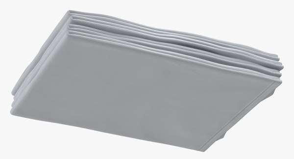 3D Female Crew Neck Folded Stacked White Staff 01 model - TurboSquid ...