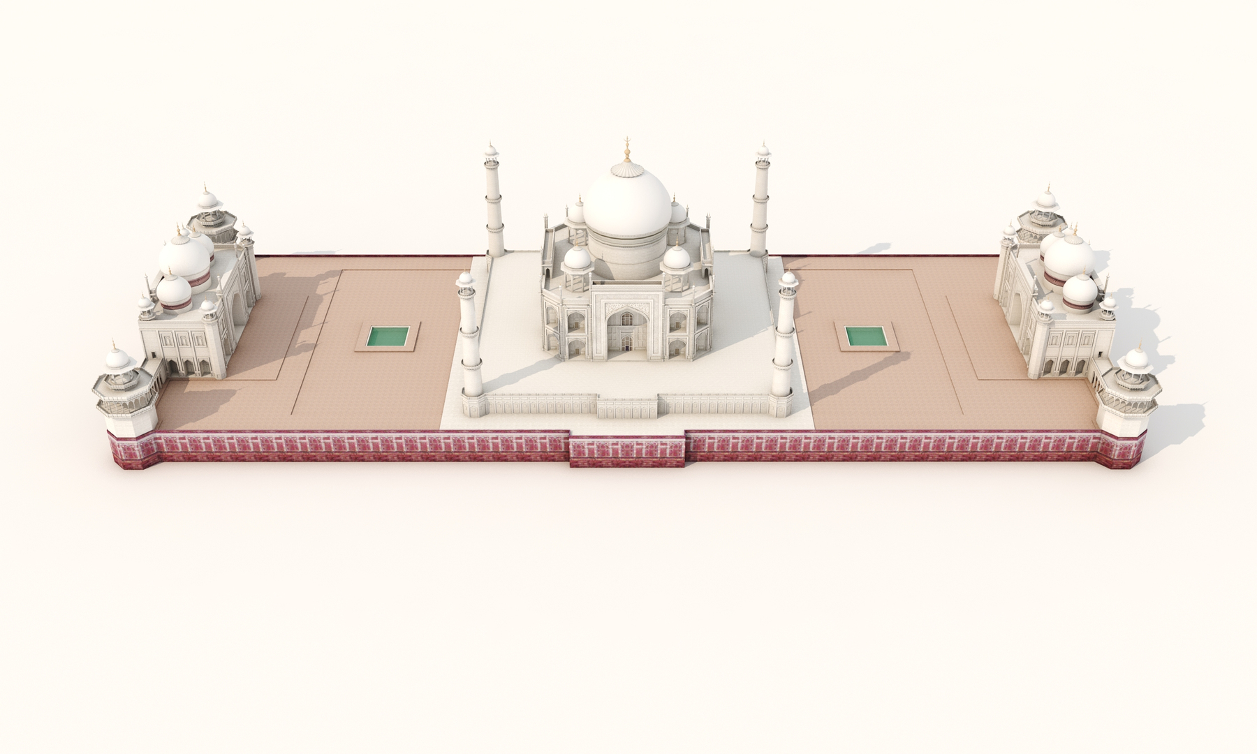 Taj Mahal 3D Model - TurboSquid 2192172