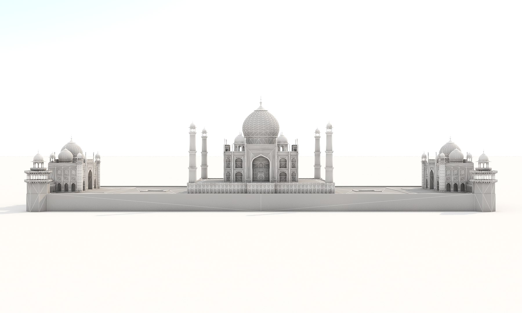 Taj Mahal 3D Model - TurboSquid 2192172