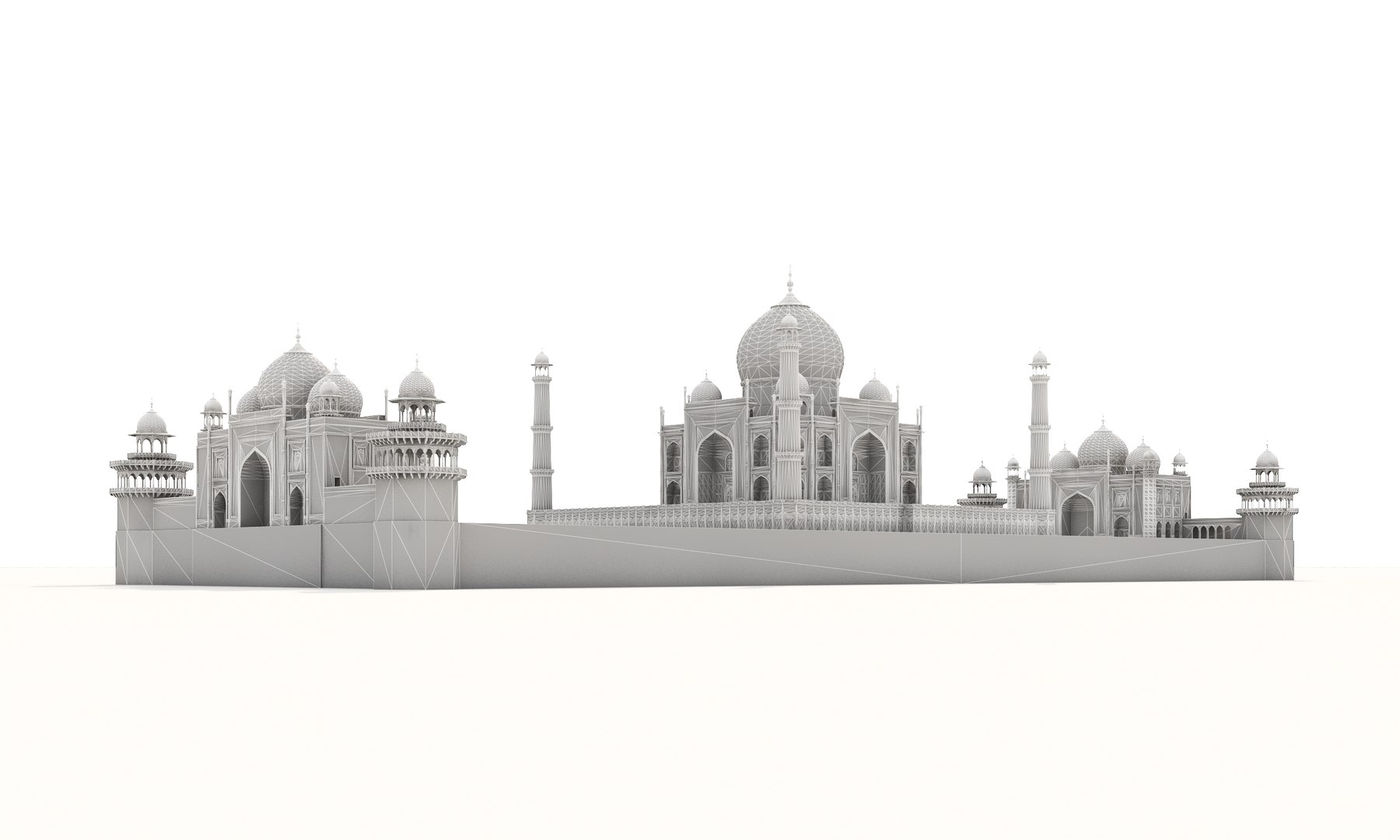 Taj Mahal 3D Model - TurboSquid 2192172