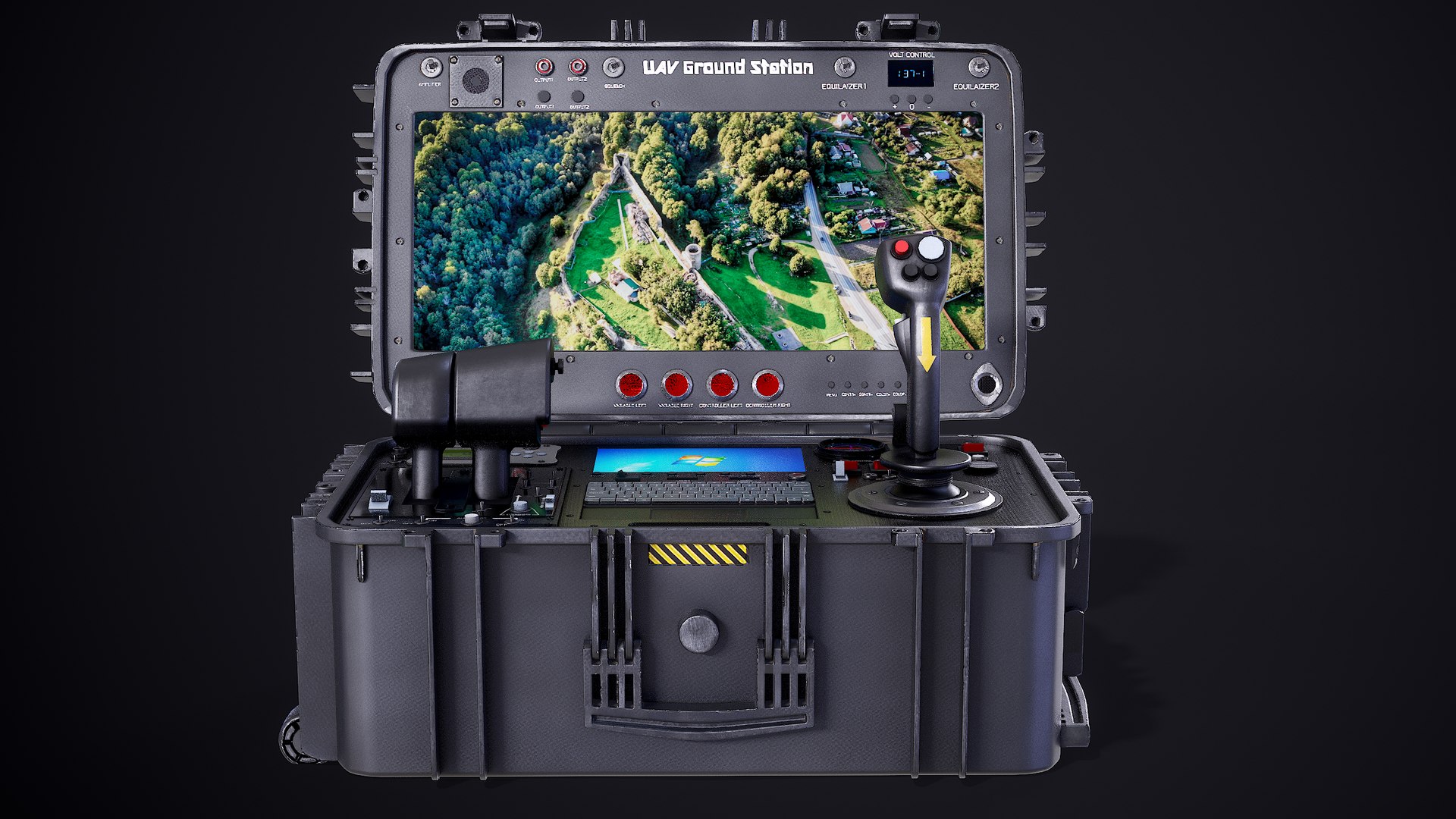 3D UAV Mobile Ground Control Station PBR - TurboSquid 1811494