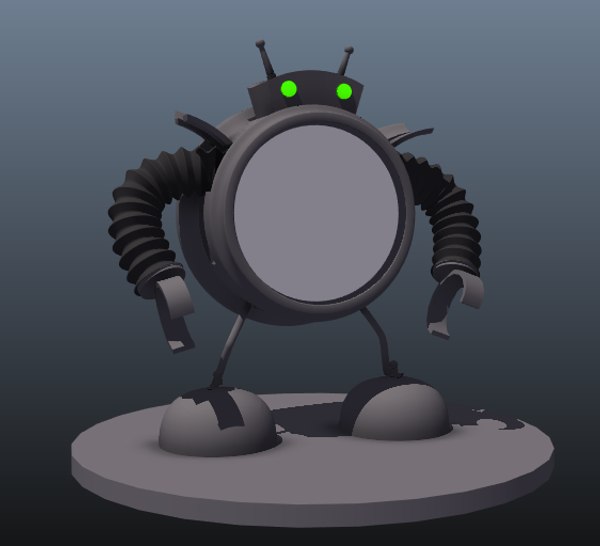 clock robot 3d fbx