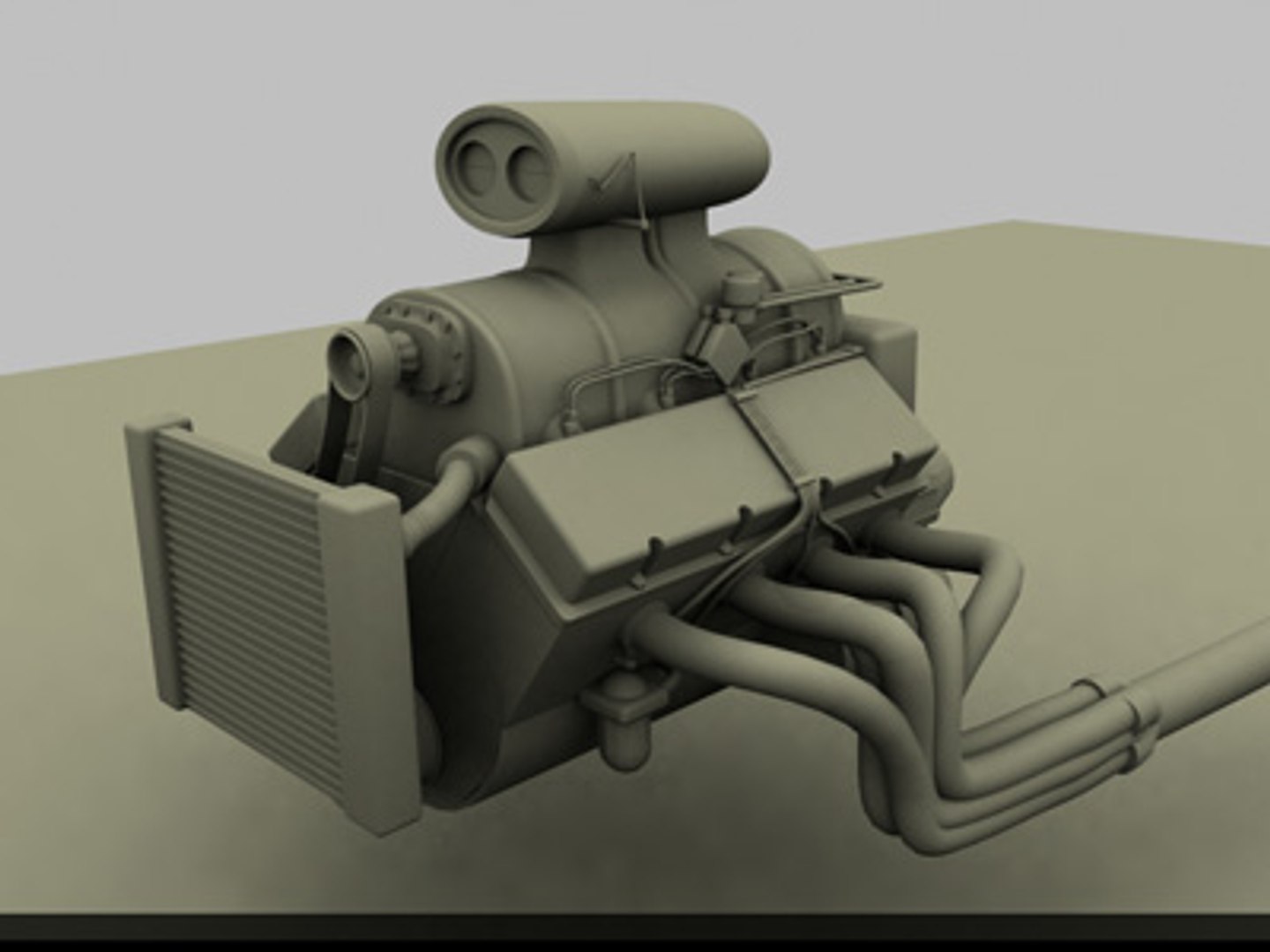 V8 Engine 3d Model