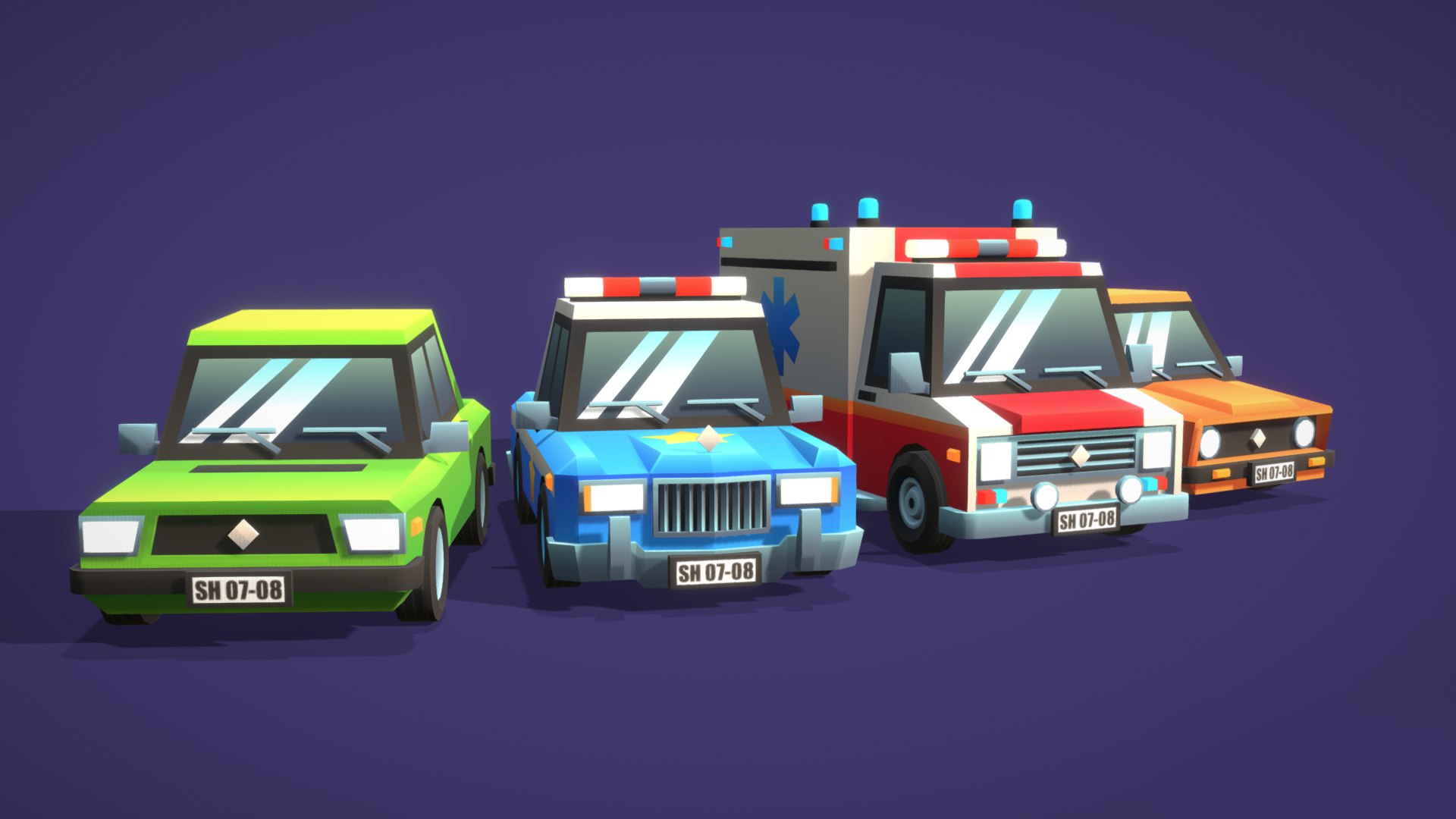 Toon Car 3D Model - TurboSquid 1823914