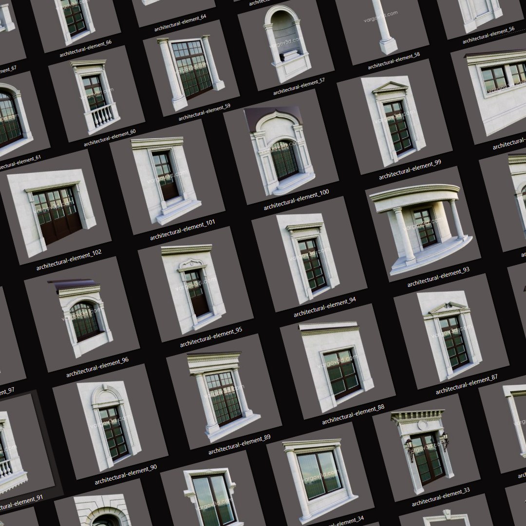 modelo 3d Exterior Elements Set - TurboSquid 2094741