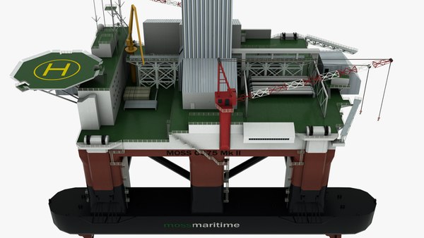 3D floating drilling rig model - TurboSquid 1455872