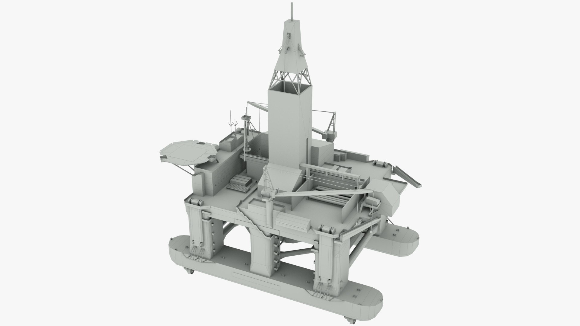3D Floating Drilling Rig Model - TurboSquid 1455872