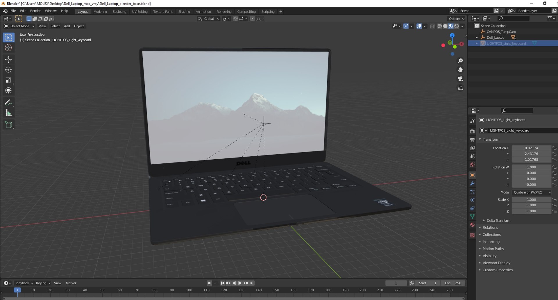 3D Dell Laptop Model - TurboSquid 2214311