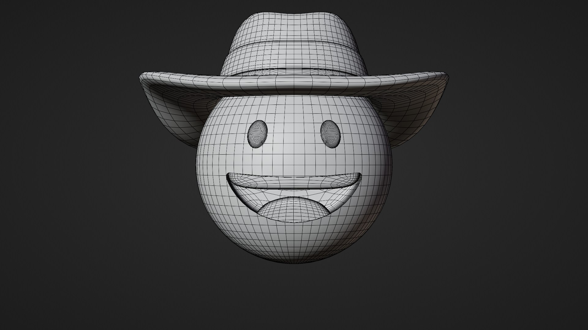 3D Model Cowboy Emoticon Emoji Or Smiley - TurboSquid 2114285