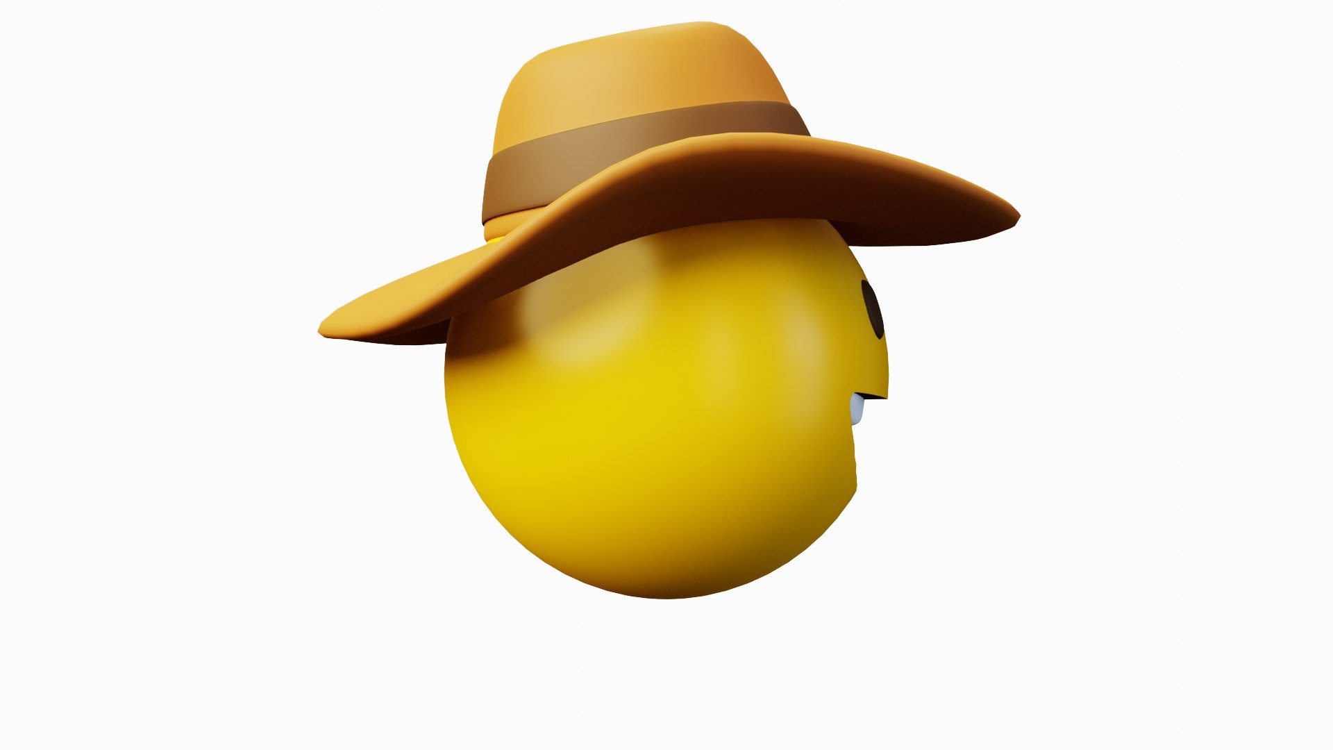 3D Model Cowboy Emoticon Emoji Or Smiley - TurboSquid 2114285