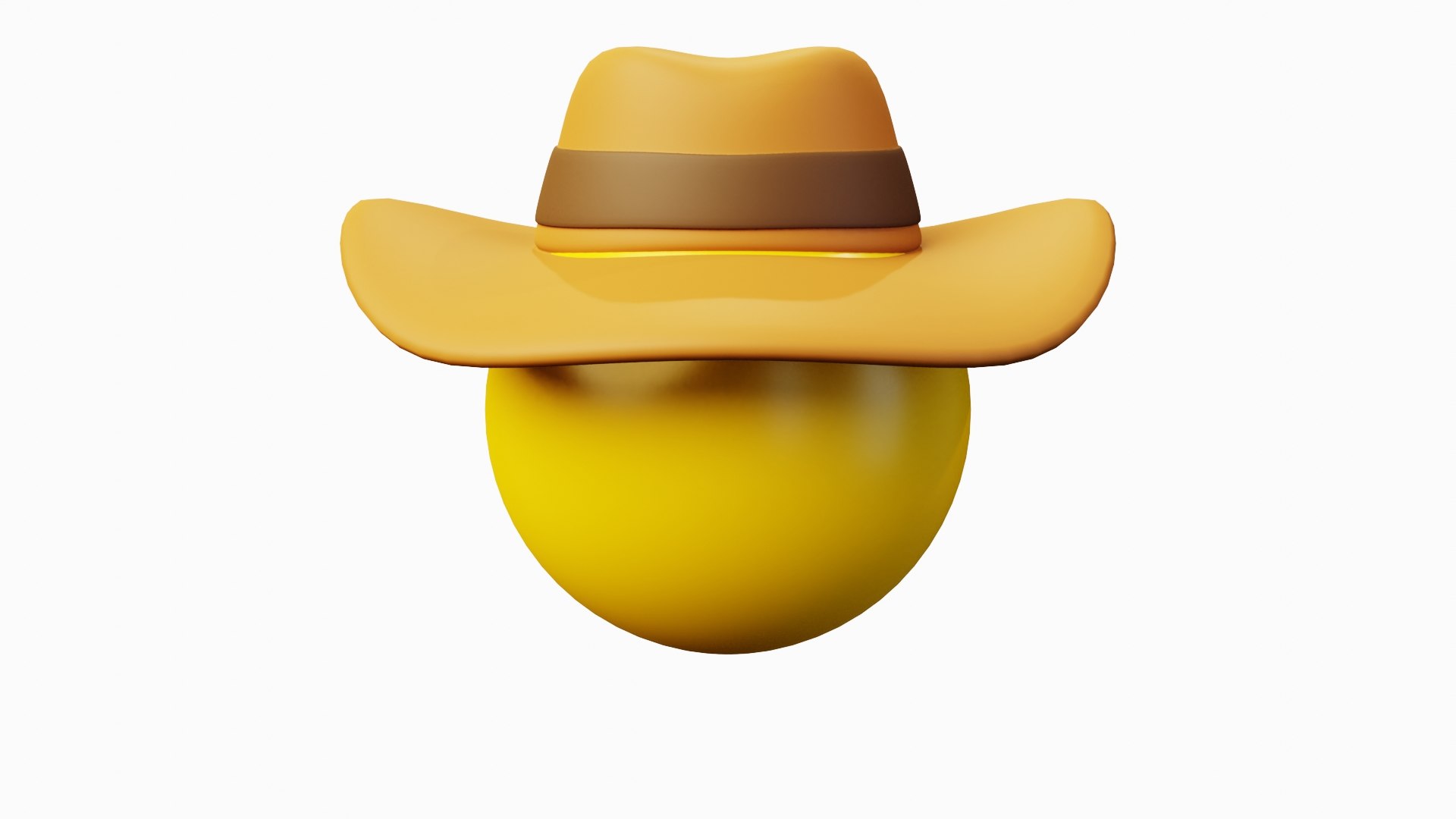 3D Model Cowboy Emoticon Emoji Or Smiley - TurboSquid 2114285