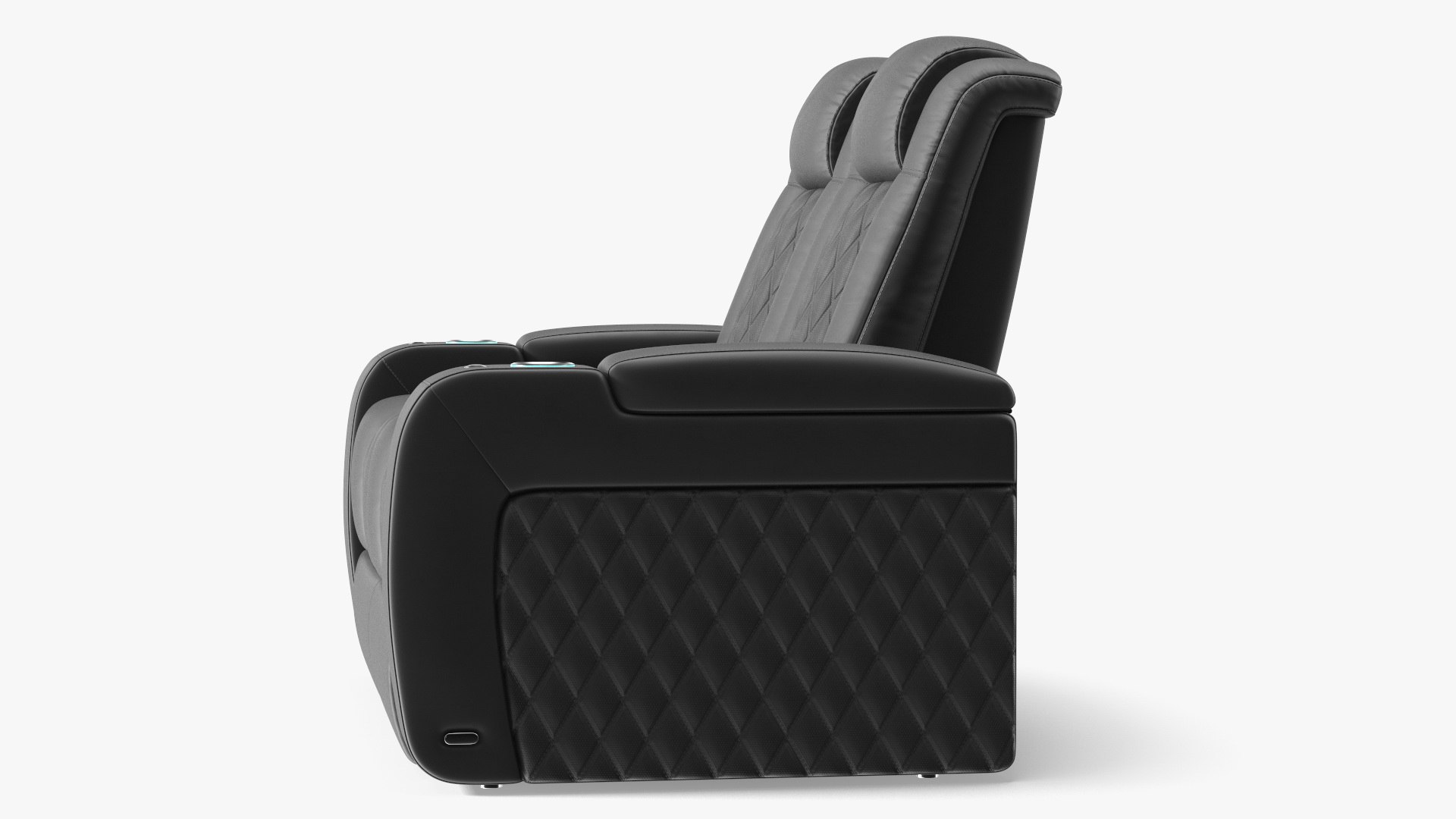 3D Leather Home Theater Paired Seating Graphite Model - TurboSquid 2386289