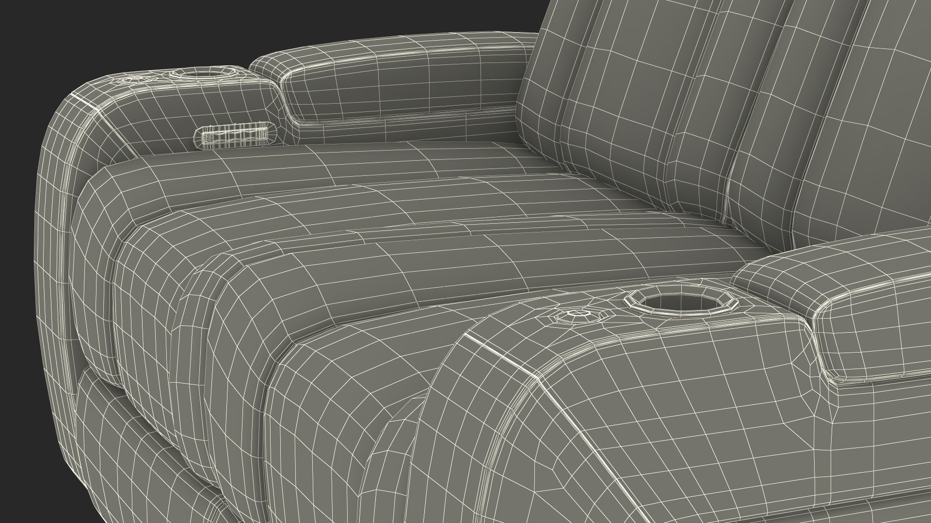 3D Leather Home Theater Paired Seating Graphite Model - TurboSquid 2386289