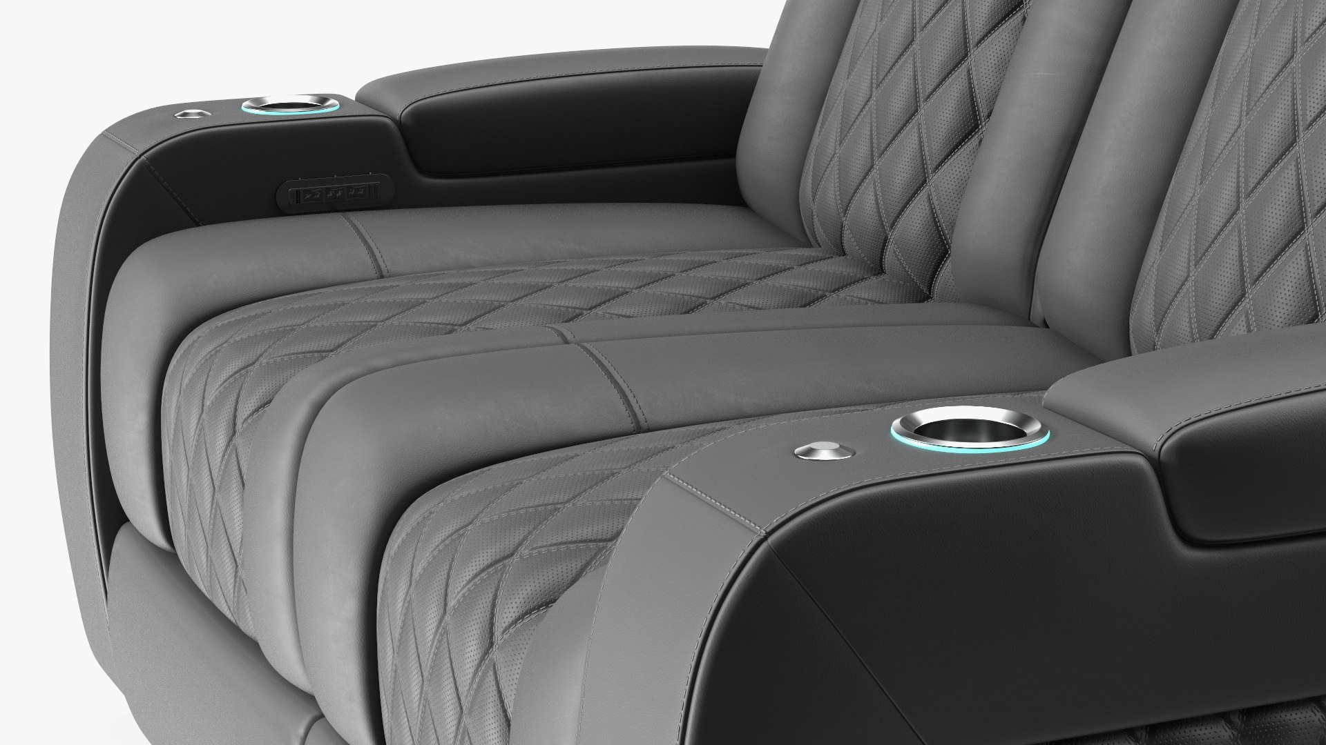 3D Leather Home Theater Paired Seating Graphite Model - TurboSquid 2386289