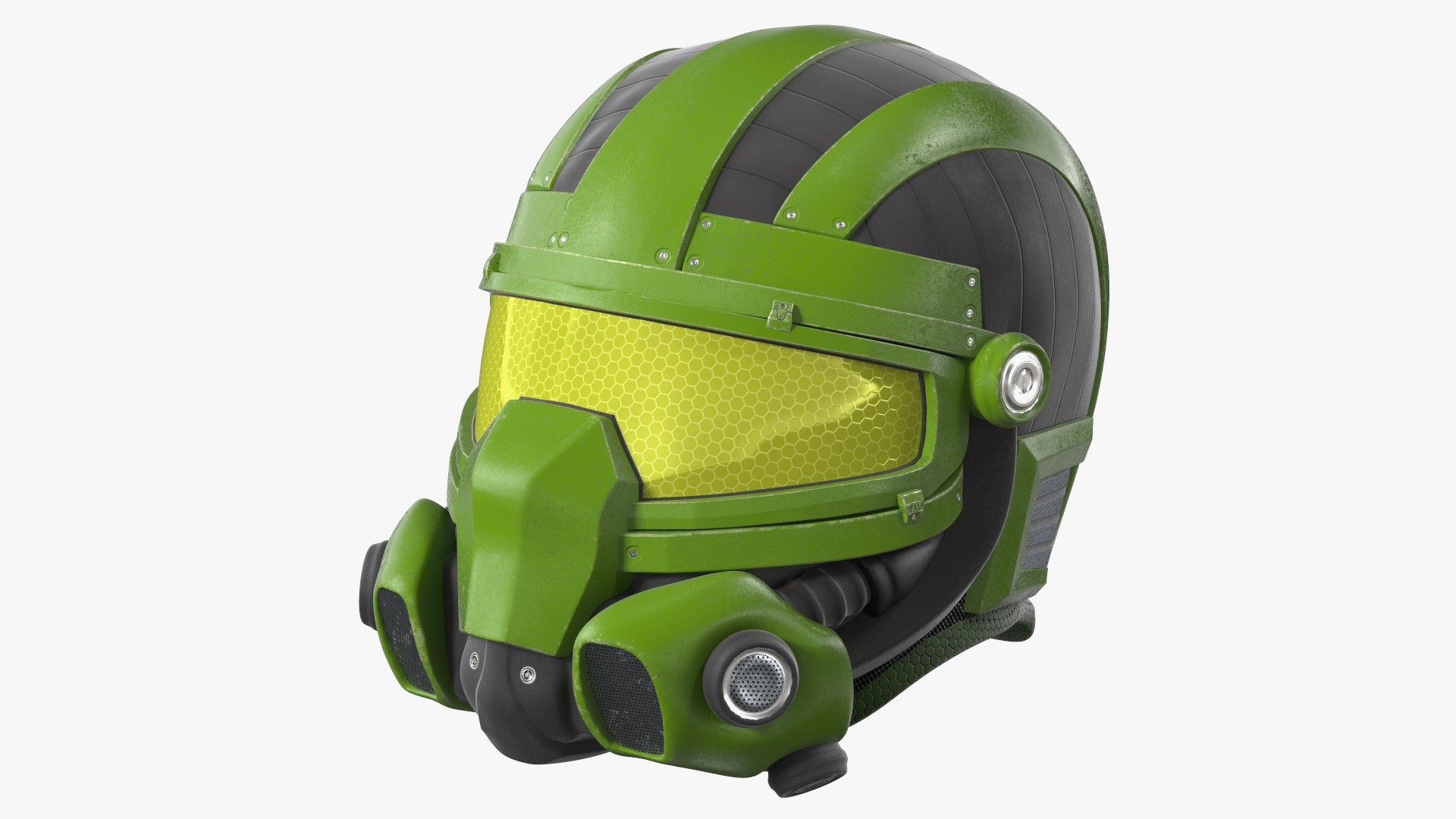 SciFi Helmet Green 3D model - TurboSquid 1896647