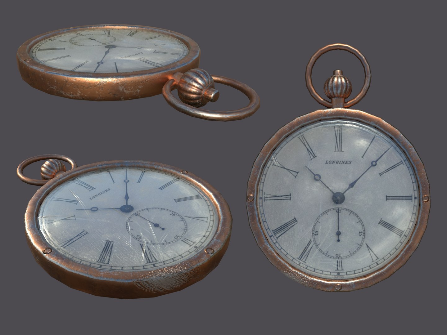 Old Clock 3d Obj