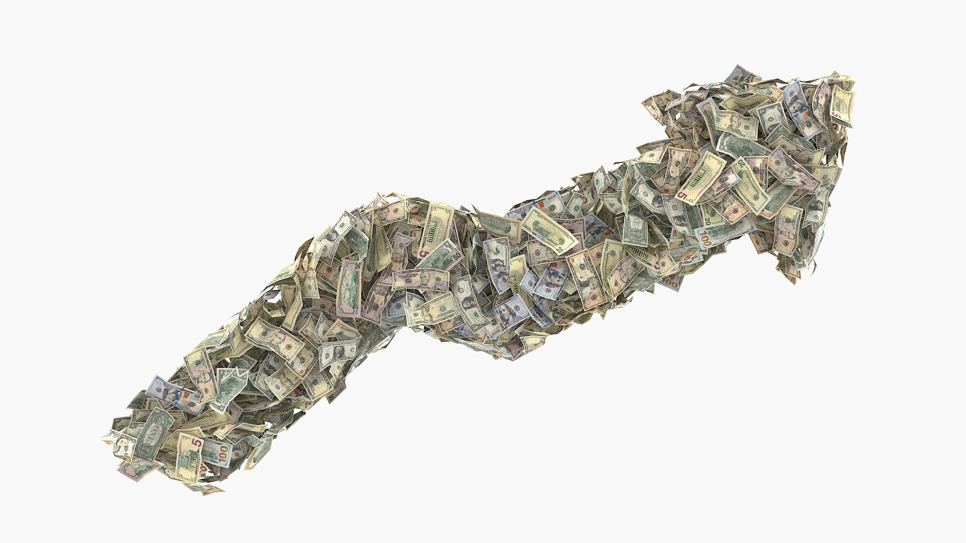 3D US Dollar Arrow Bills - TurboSquid 1868912