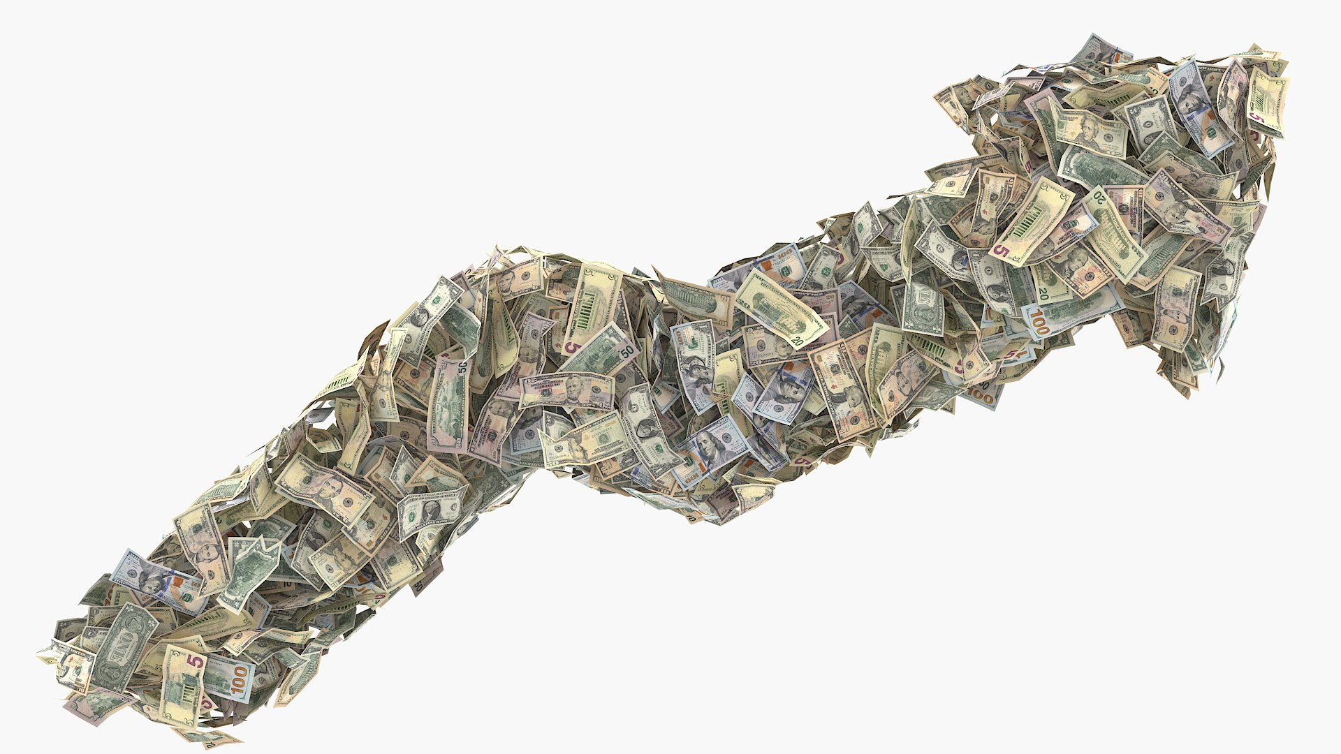 3D US Dollar Arrow Bills - TurboSquid 1868912