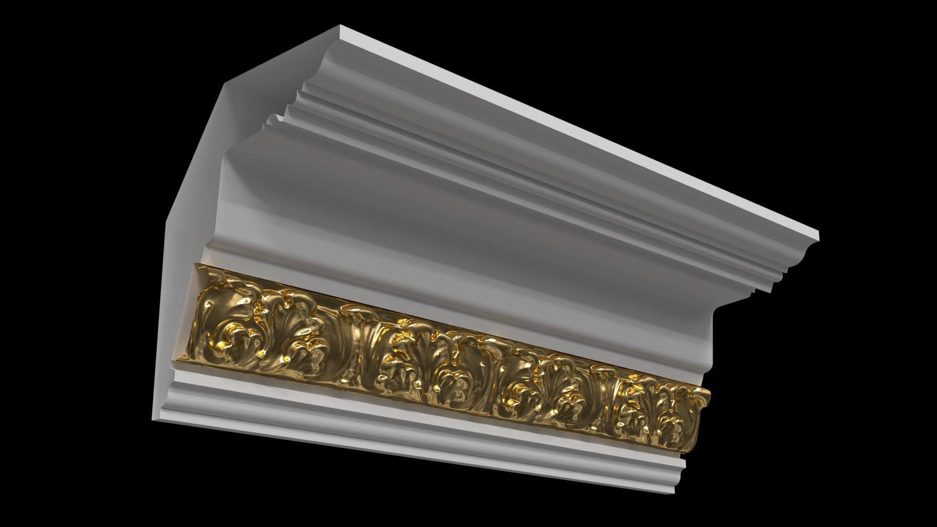 Patterned Cornice Gypsum Plaster DK86 3D Model - TurboSquid 2002323