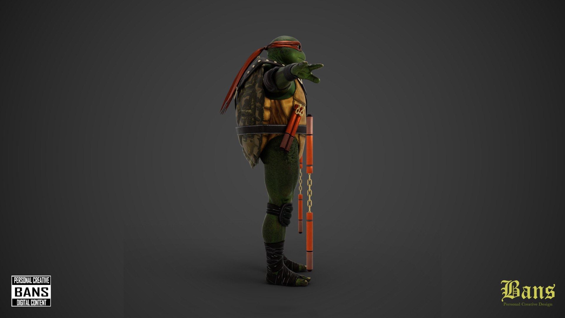 REALISTIC MICHELANGELO TMNT 3D - TurboSquid 2085269