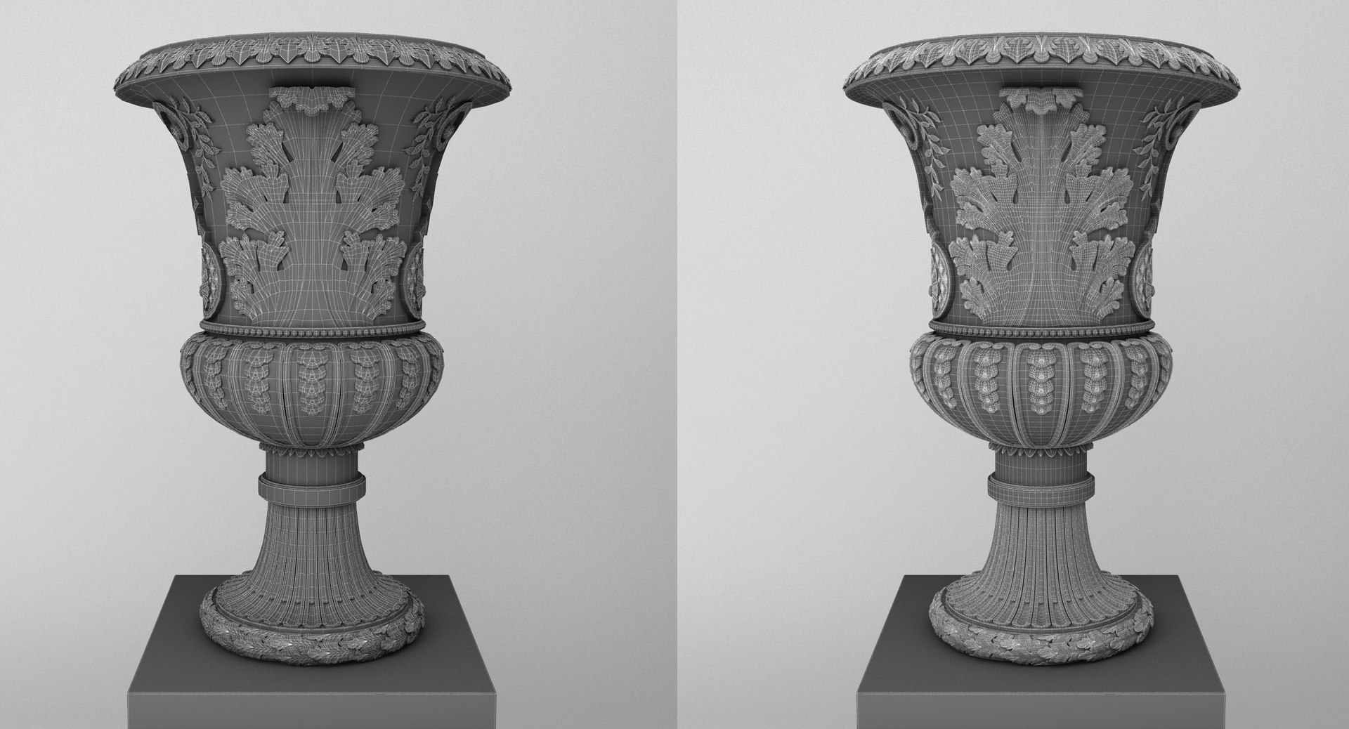 3d Model Classic Urn 01