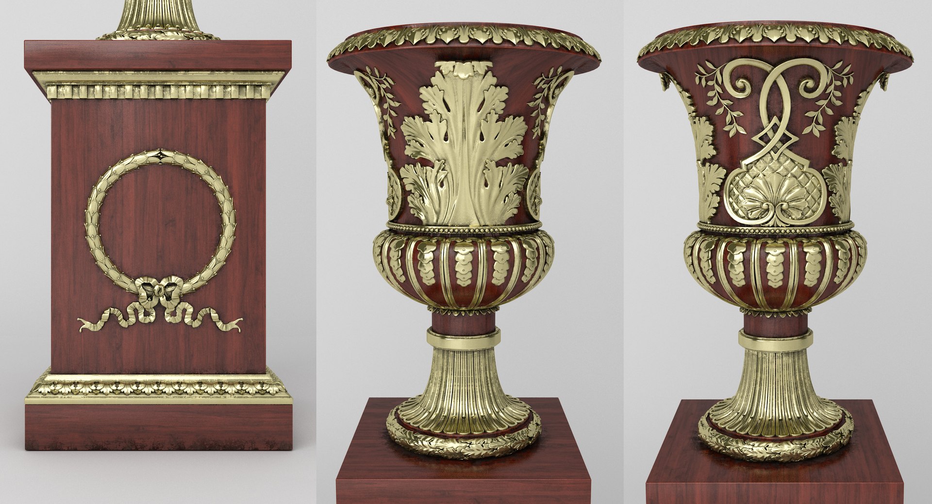 3d Model Classic Urn 01