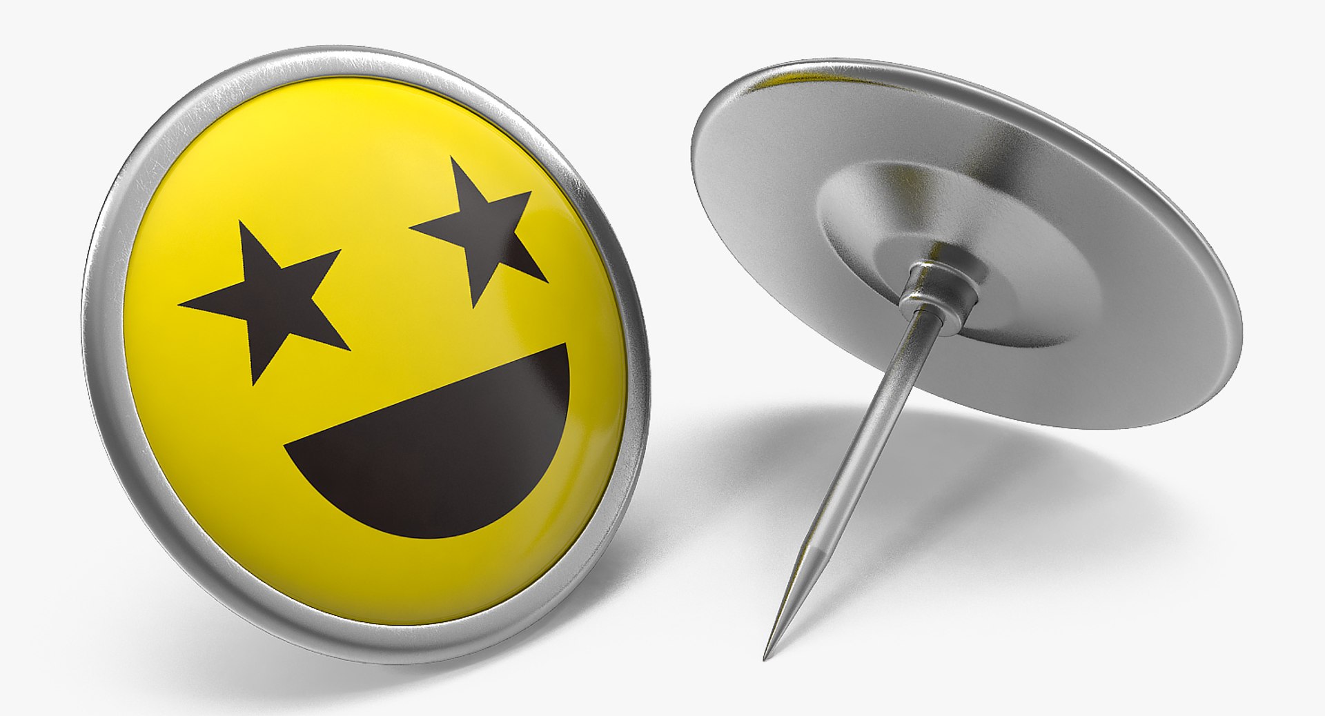 Smiley Push Pin 3D Model - TurboSquid 1425080