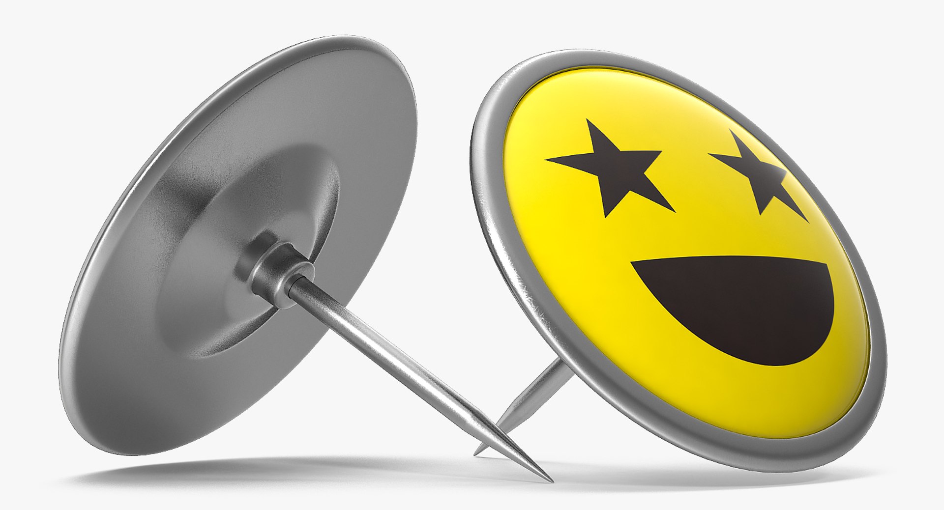 Smiley Push Pin 3D Model - TurboSquid 1425080