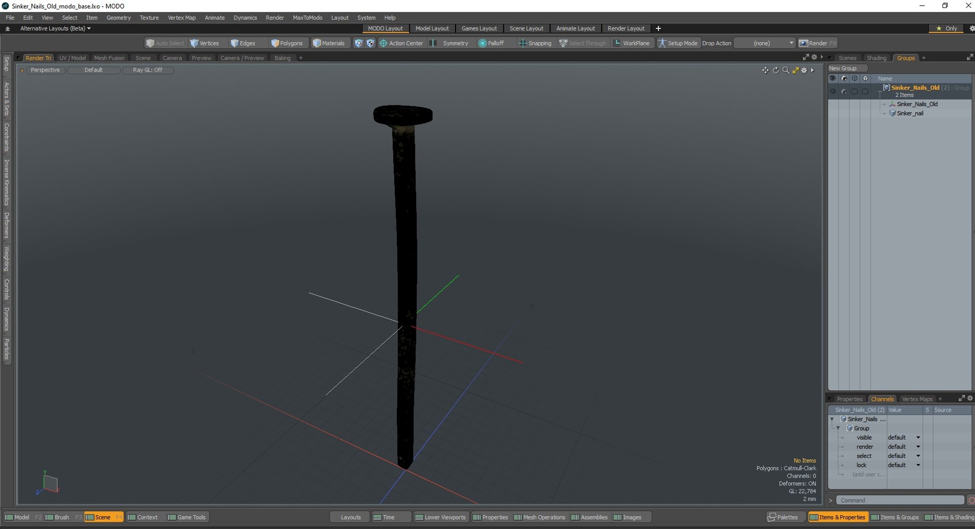 3D Sinker Nails Old - TurboSquid 2060145