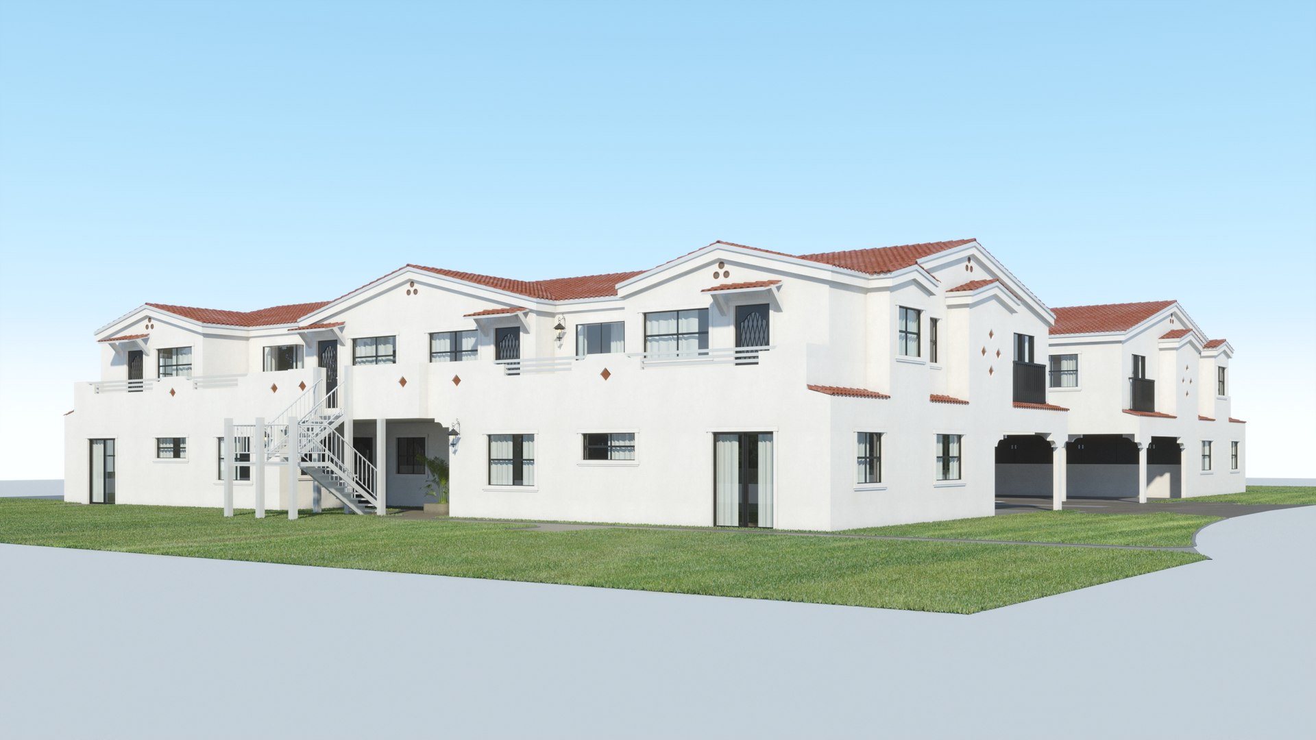 3D Townhouse Model - TurboSquid 2248390