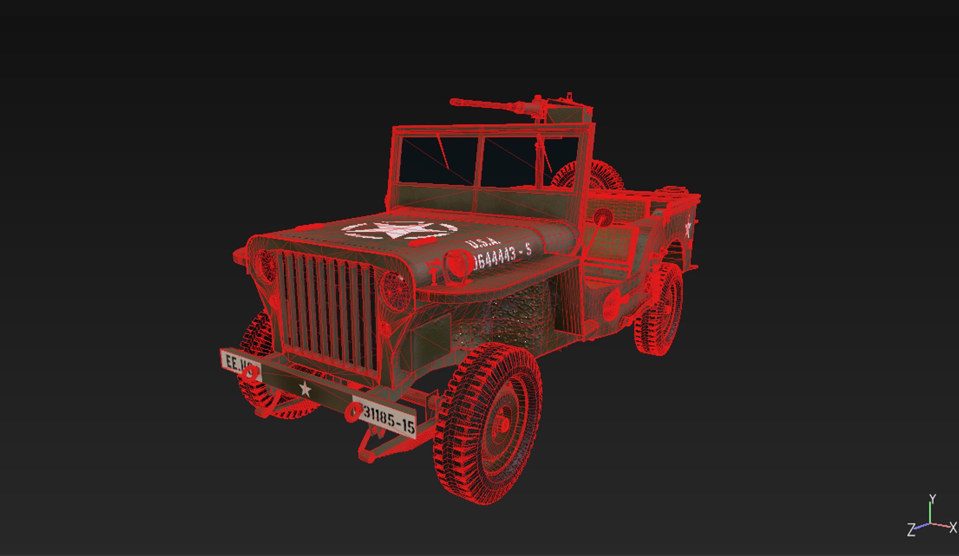 3D Willy Jeep Model - TurboSquid 1362166