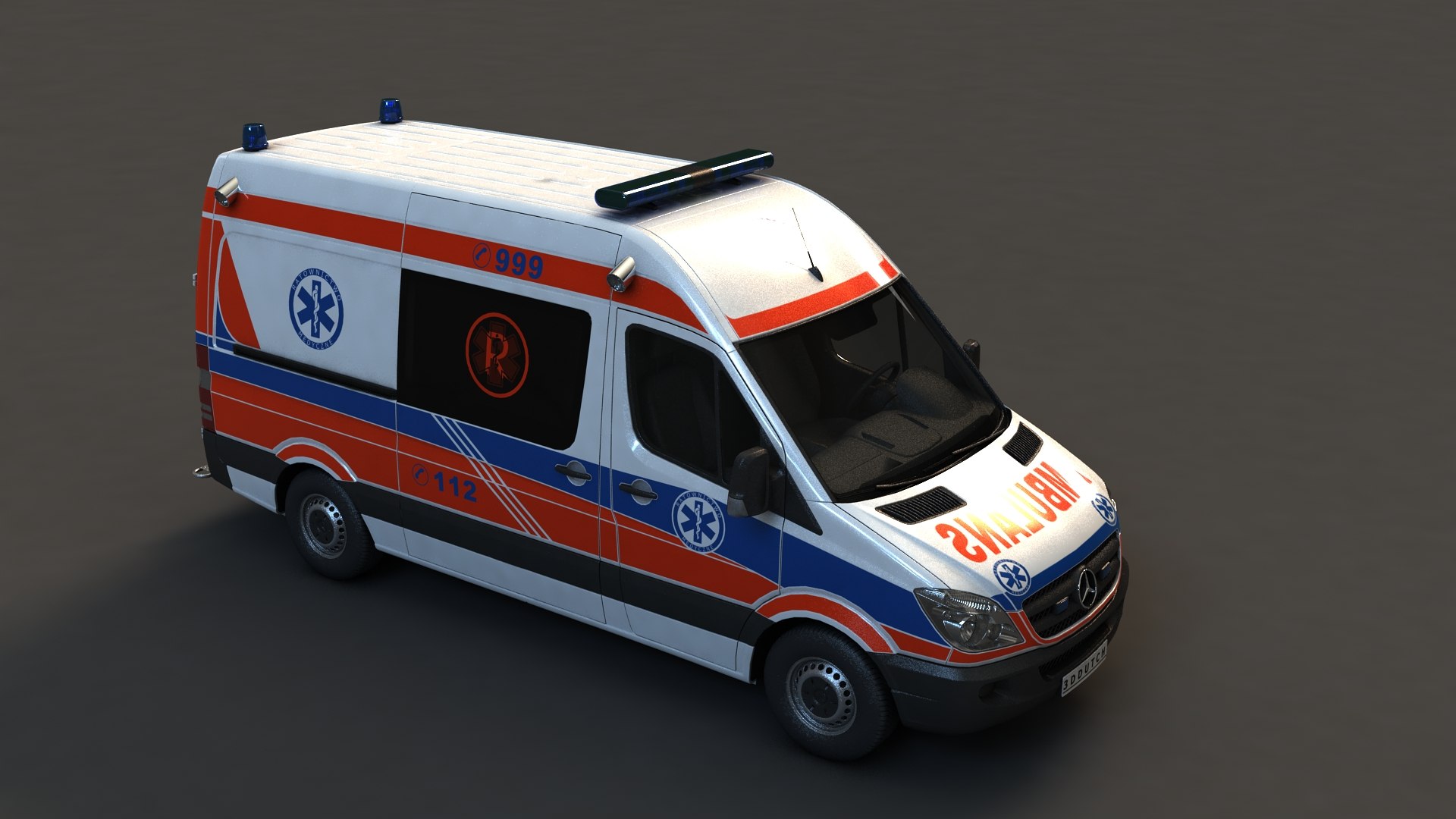 modelo 3d Vans-Ambulance - TurboSquid 2020471