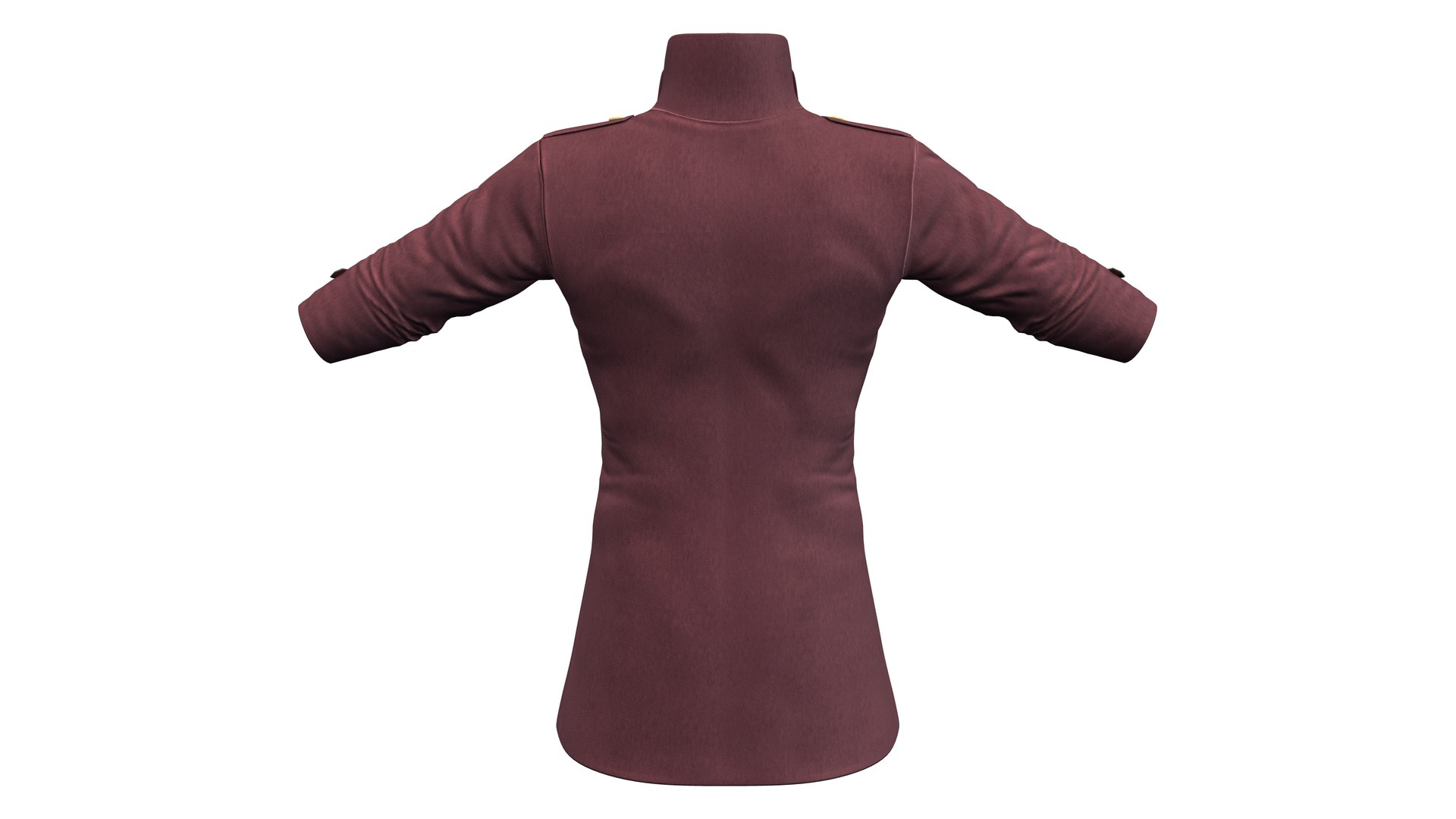 3D Men Double Breasted High Neck Jacket Coat model - TurboSquid 2074395