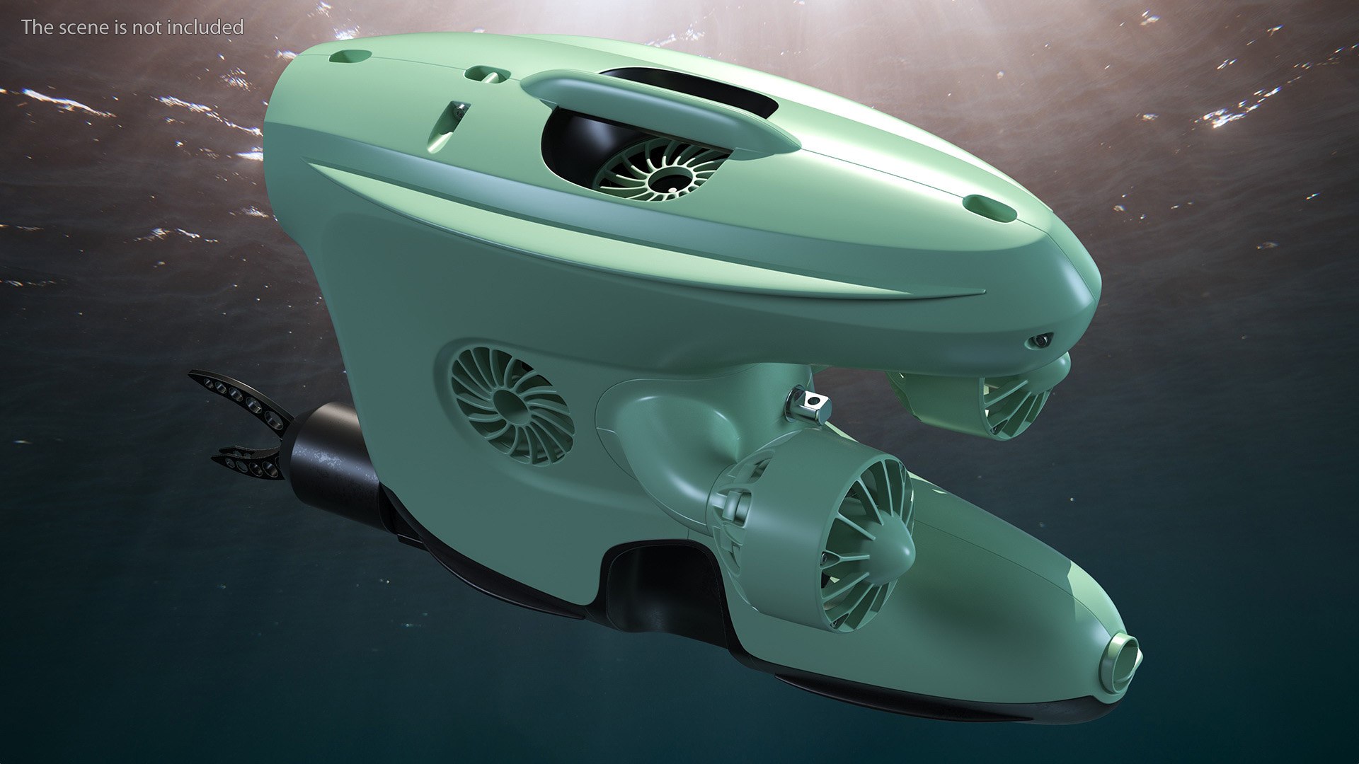 3D Underwater ROV With Gripper Hand Rigged For Maya - TurboSquid 2077099