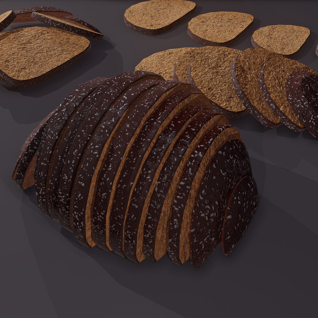 3D Model Medieval Rye Bread - TurboSquid 1408550