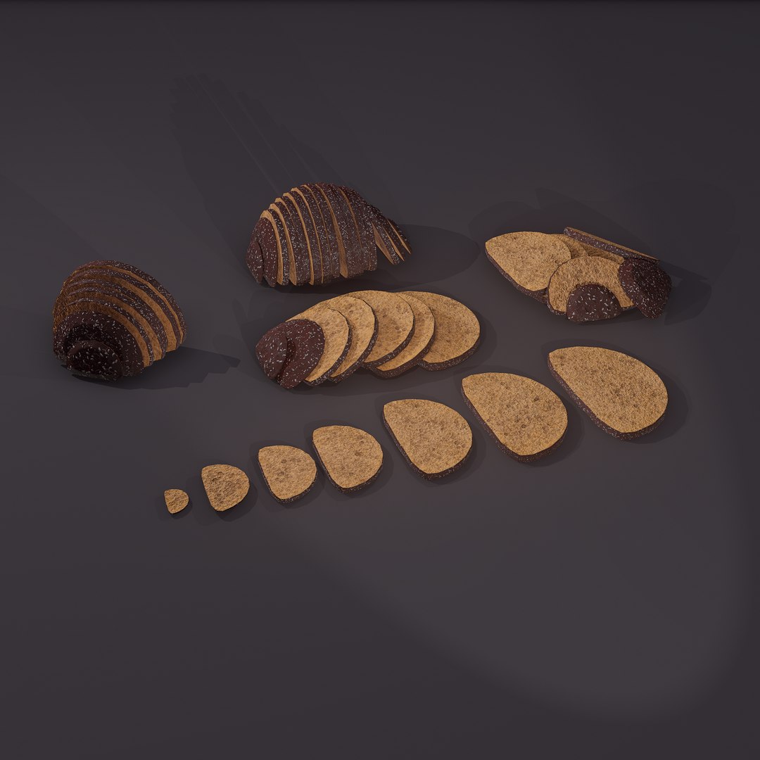 3D Model Medieval Rye Bread - TurboSquid 1408550