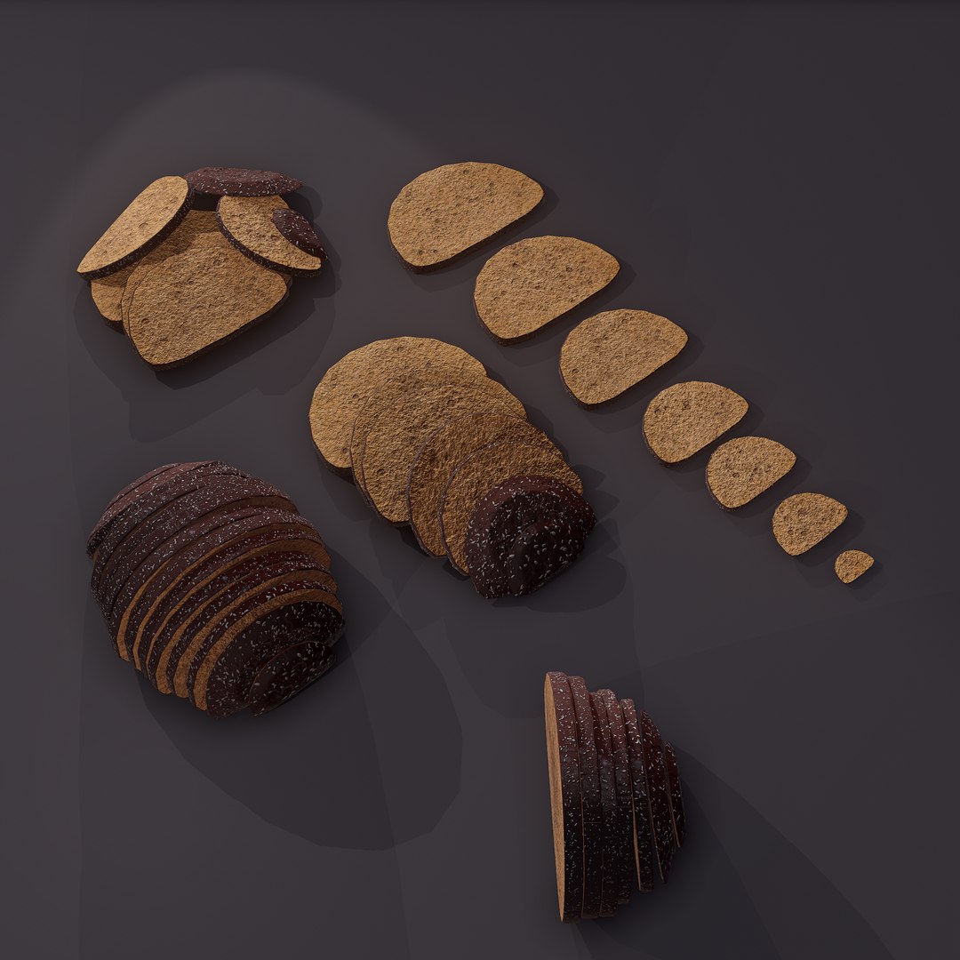 3D Model Medieval Rye Bread - TurboSquid 1408550