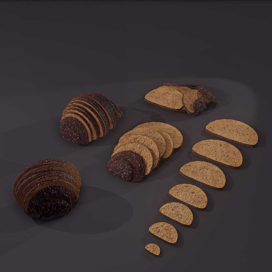 3D Model Medieval Rye Bread - TurboSquid 1408550
