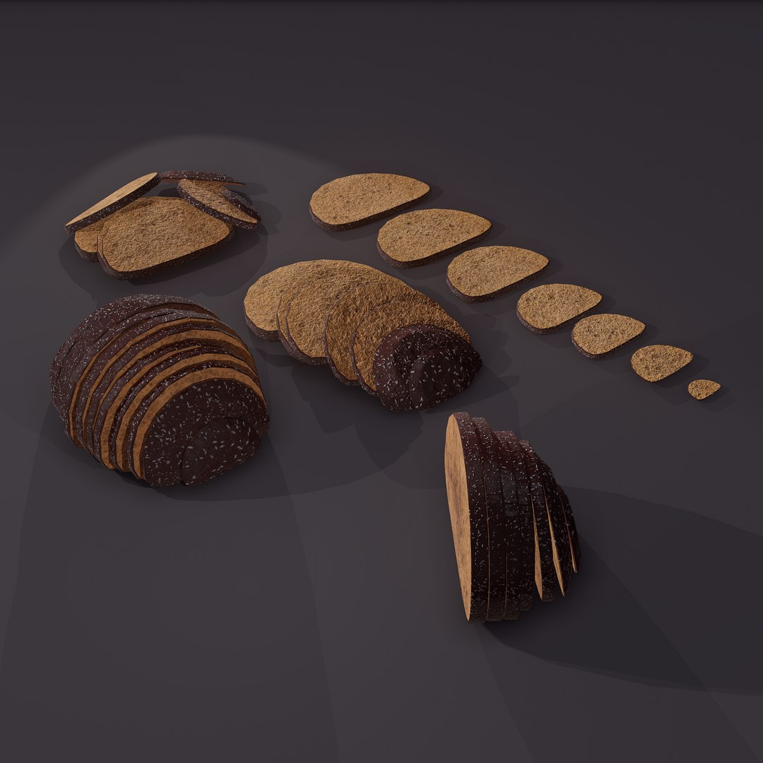 3D Model Medieval Rye Bread - TurboSquid 1408550