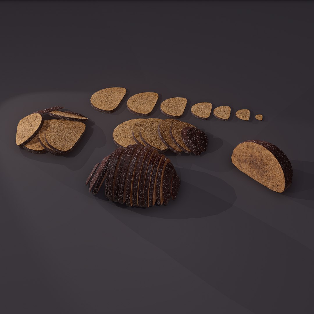 3D Model Medieval Rye Bread - TurboSquid 1408550