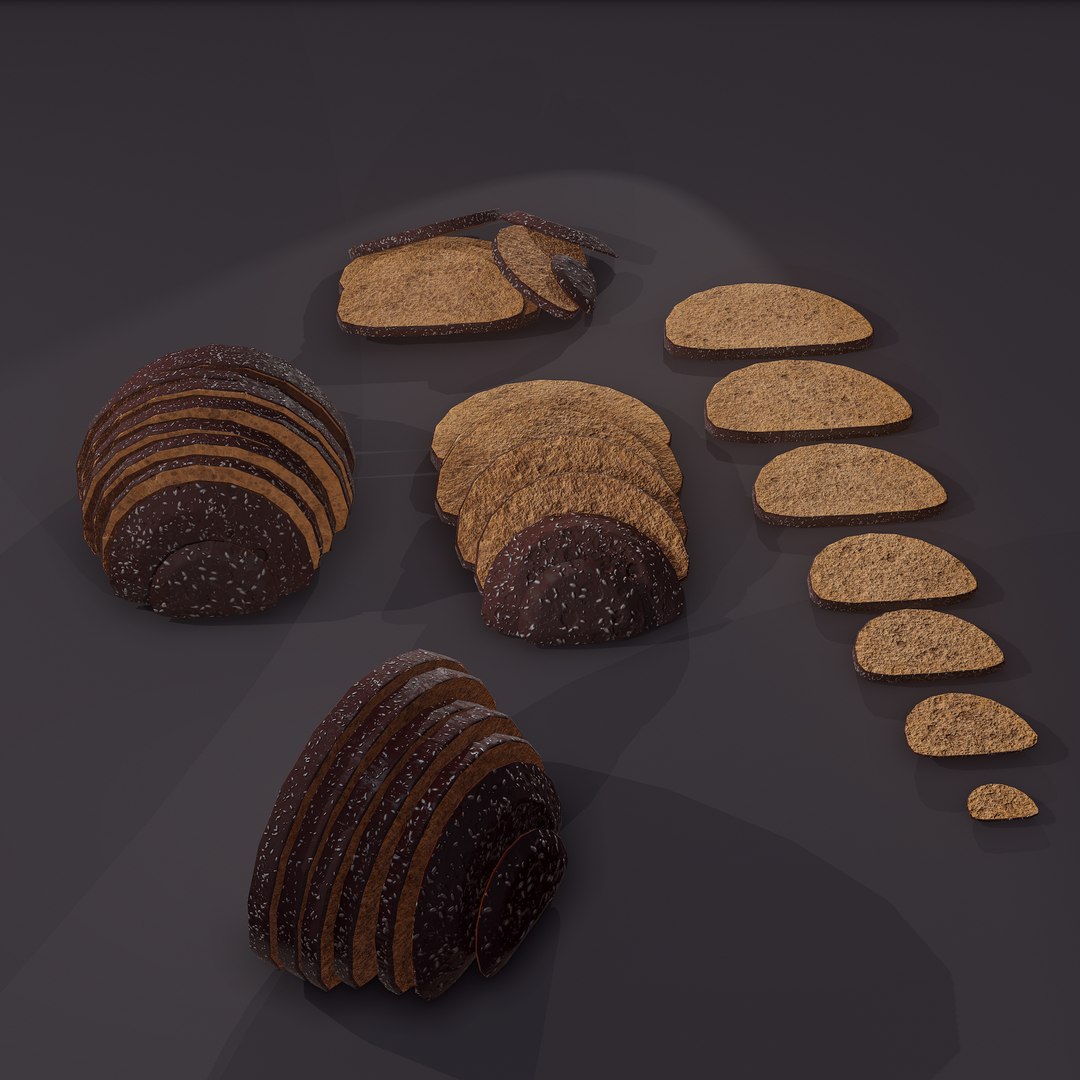 3D Model Medieval Rye Bread - TurboSquid 1408550