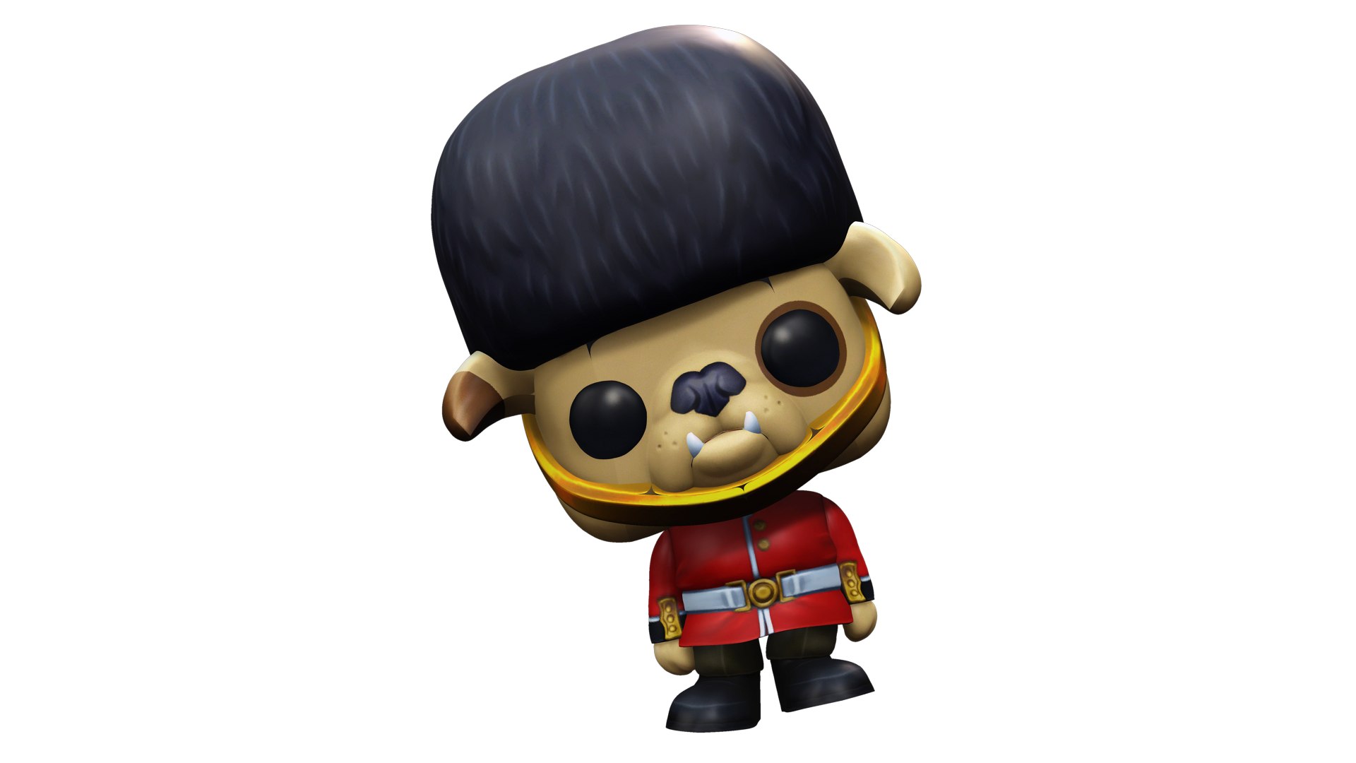 3D Model British Soldier Dog Chibi 3D Print Model With Pose ...