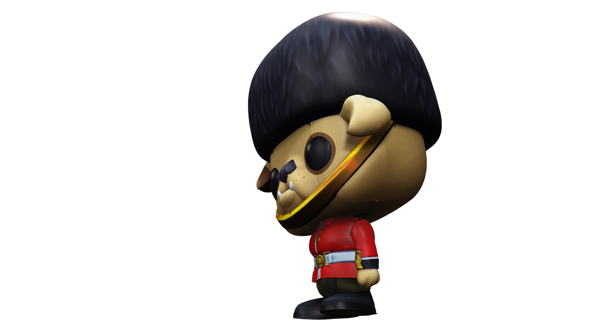 3D Model British Soldier Dog Chibi 3D Print Model With Pose ...