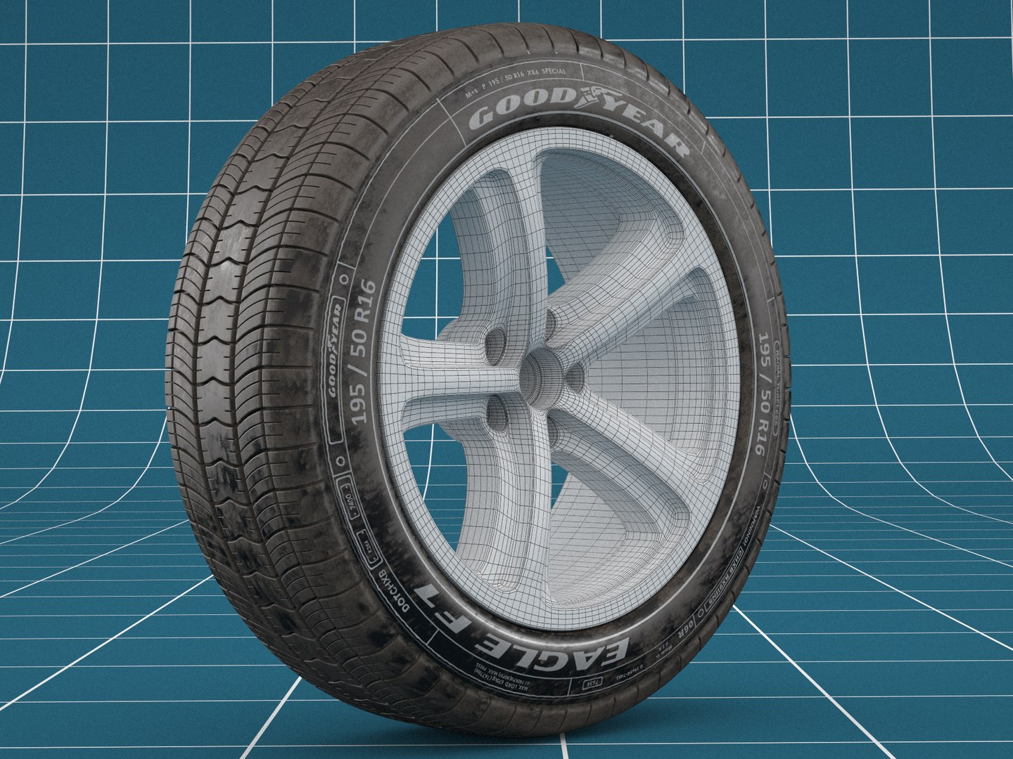 Realistic Car Tire 3D Model - TurboSquid 1179509